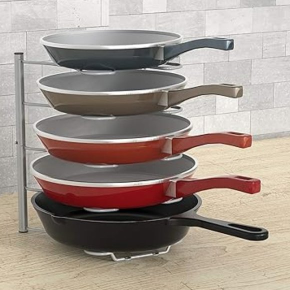 Kitchen | Kitchen Cabinet Pan Organizer Shelf Rack Silver | Poshmark